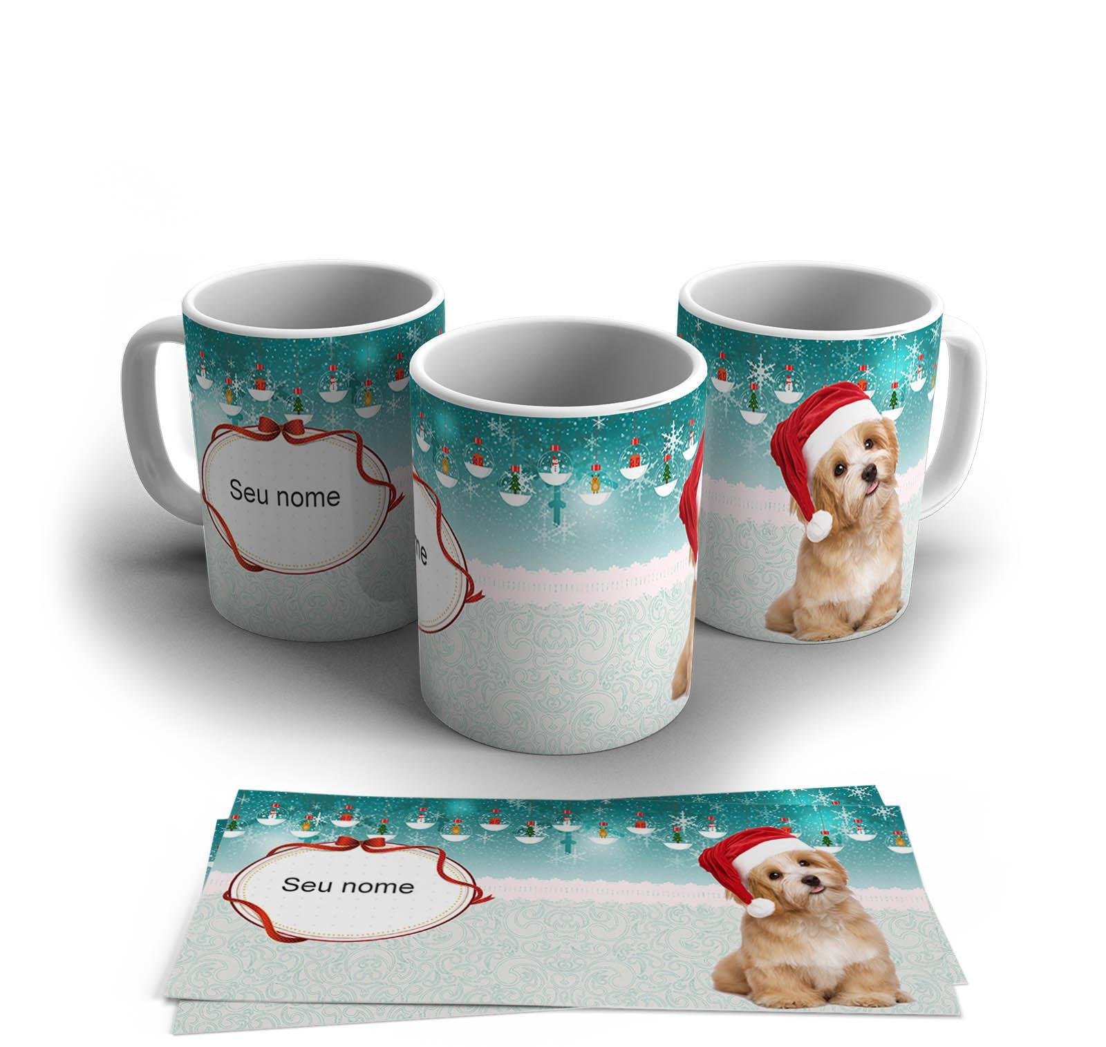 Caneca Personalizada De Natal Com Mascotes - 4732 | MadeiraMadeira