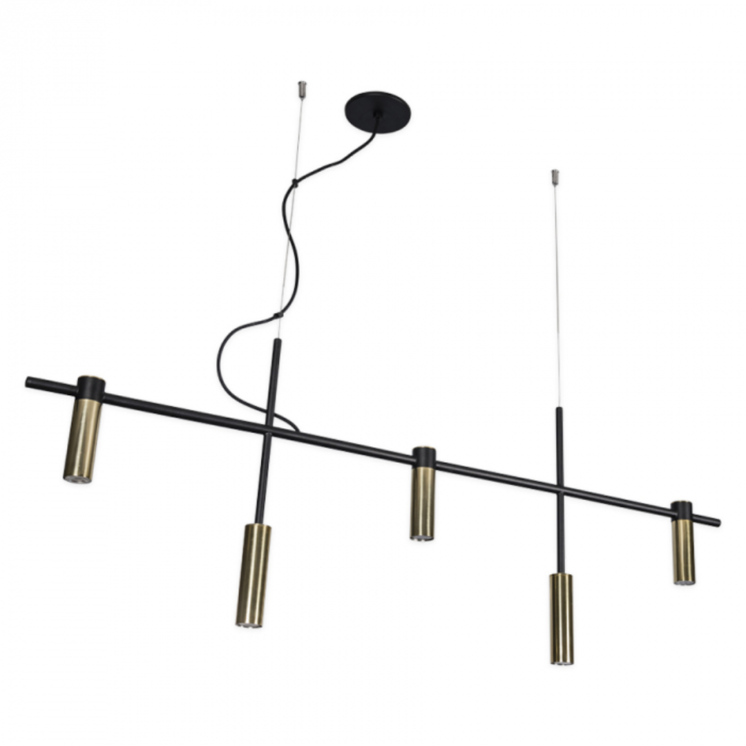 Pendente Barão Retangular Preto - Usina | MadeiraMadeira