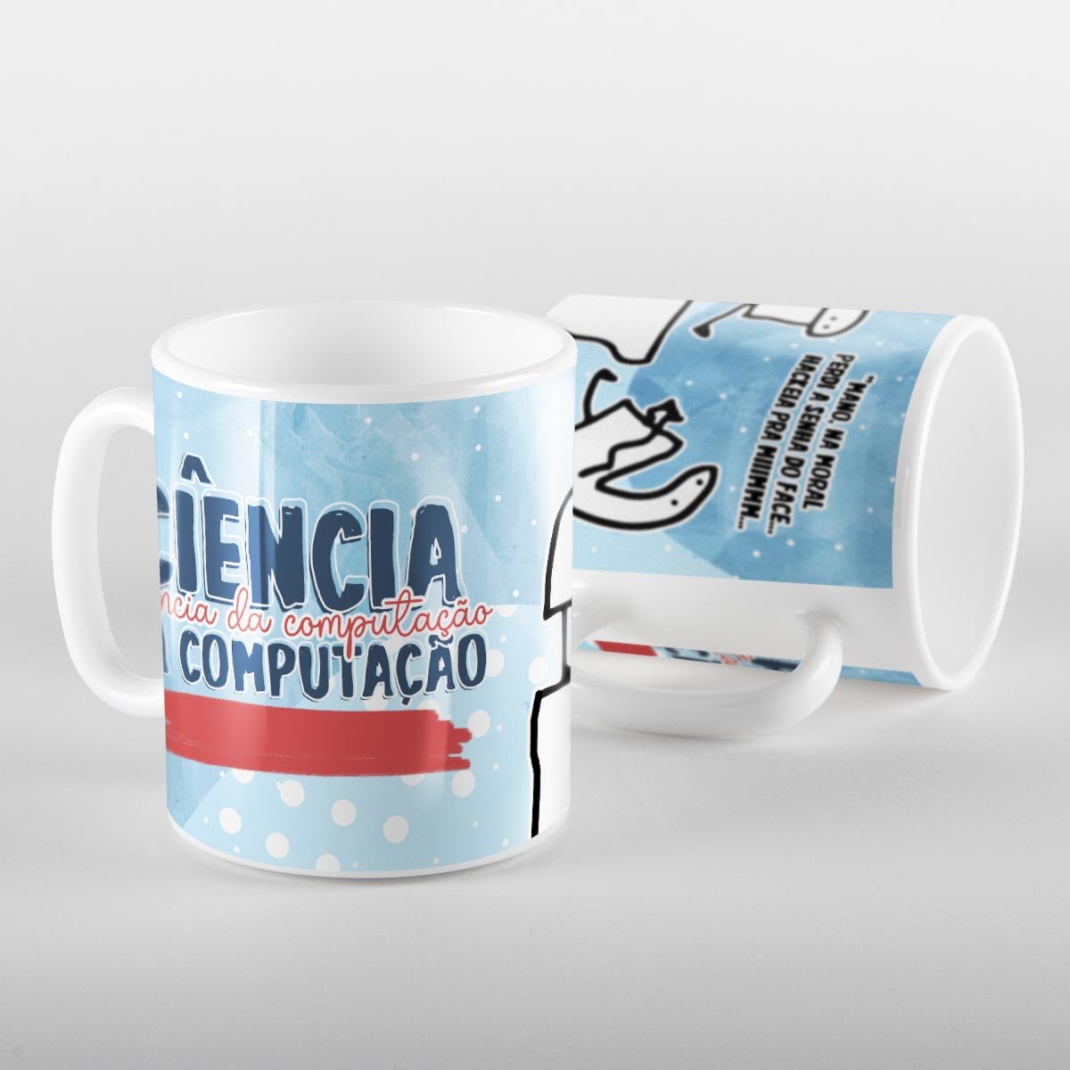 Caneca flork meme ciência da computação | MadeiraMadeira