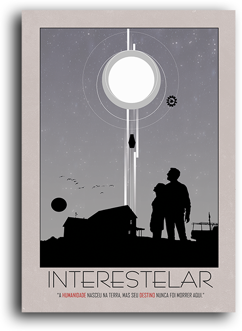 Placa Decorativa - Interestelar - Grande | MadeiraMadeira