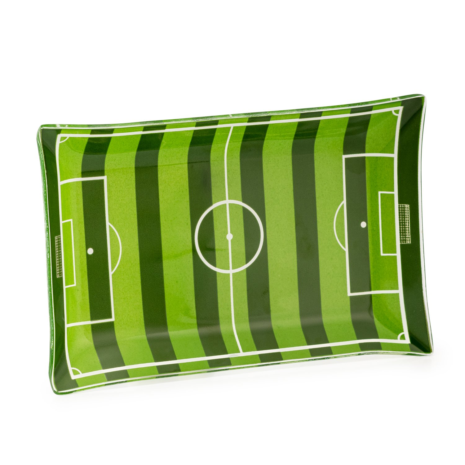 Kit petisqueiras de vidro e prato raso bola tema futebol | MadeiraMadeira