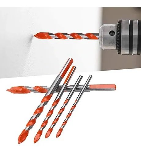 Kit 5 Broca De Torção Triangular Multifuncional 6/6/8/10/12mm ...