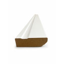 Rodapé de MDF 5CMX15MMX2.20m Revestido Frisado Branco Casablanca ...