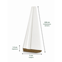 Rodapé de MDF 5CMX15MMX2.20m Revestido Frisado Branco Casablanca ...
