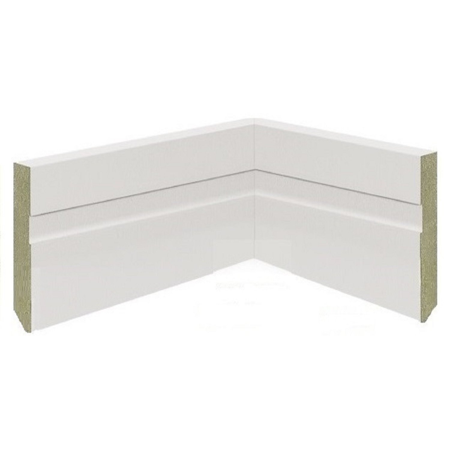 Rodapé de MDF 7cm x 15mm x 2.20m Revestido Frisado Casablanca ...