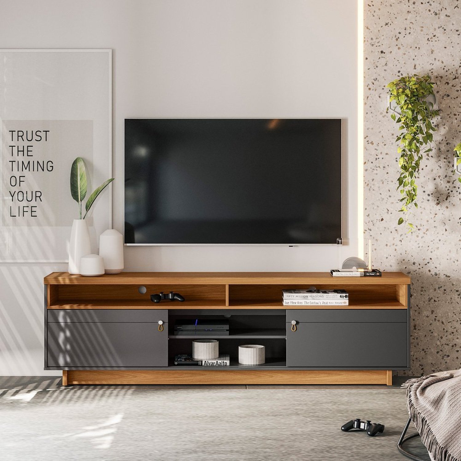 Rack para TV até 75 Polegadas 2 Portas Araçatuba Linea Brasil ...