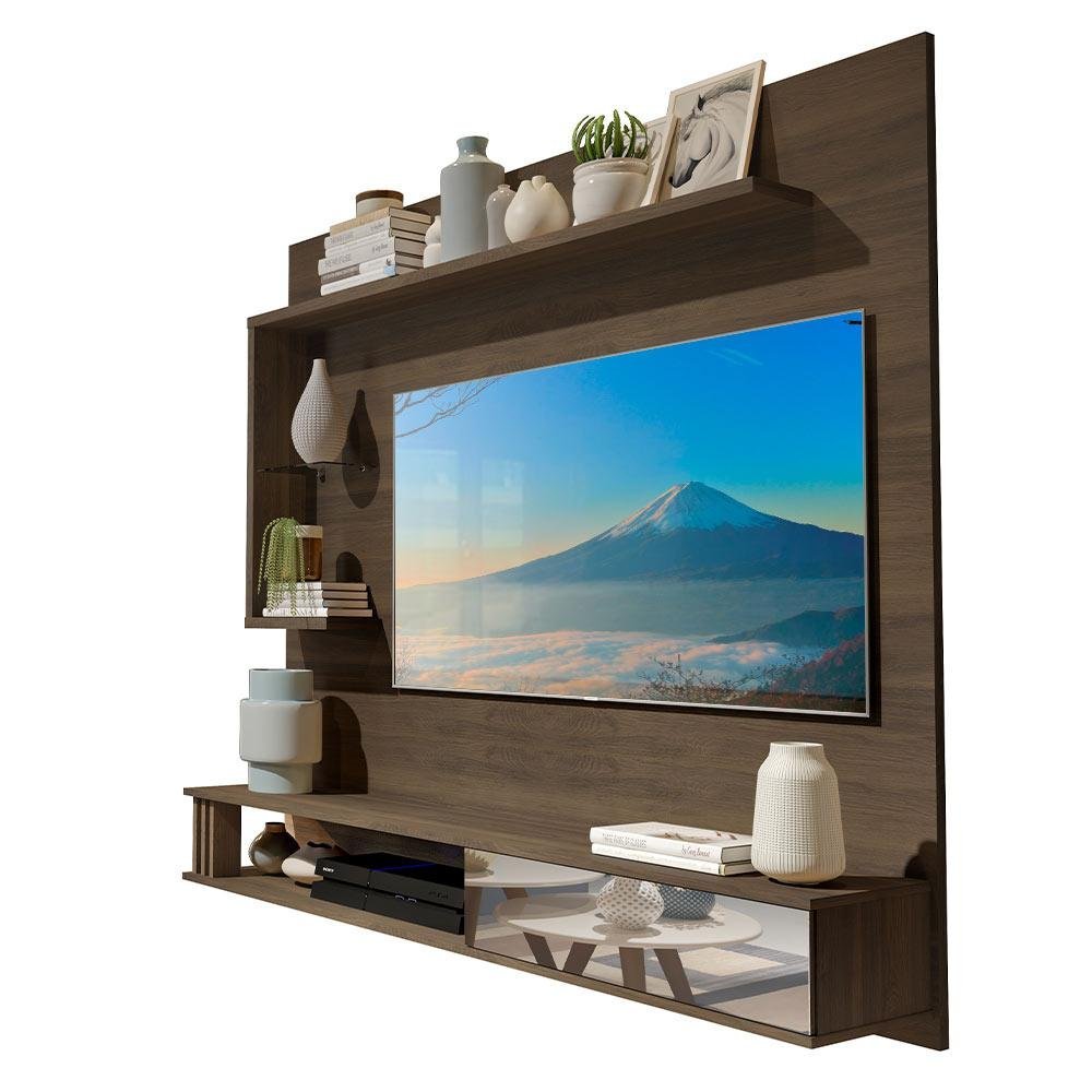Painel de Tv 55 Polegadas Cappuccino Germai | MadeiraMadeira