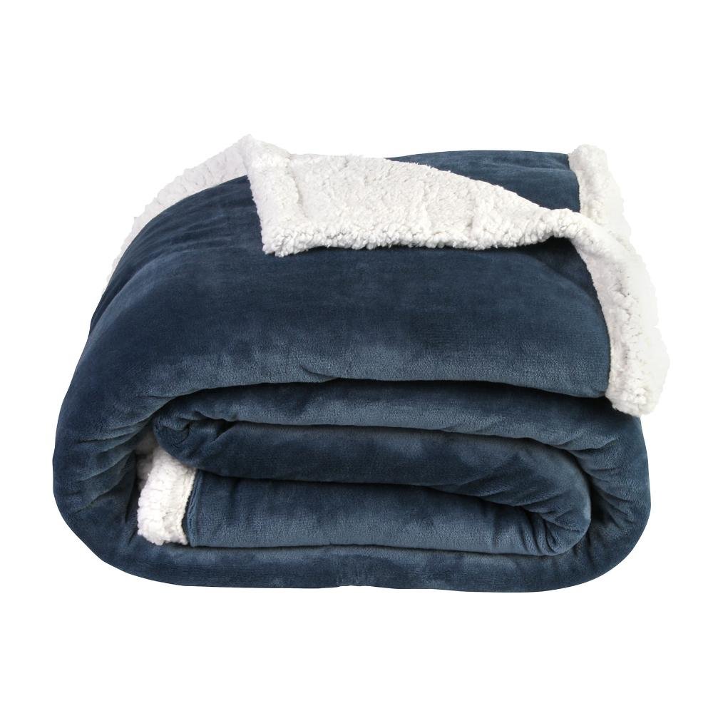 Edredom Sherpa Queen Azul - A\CASA | MadeiraMadeira