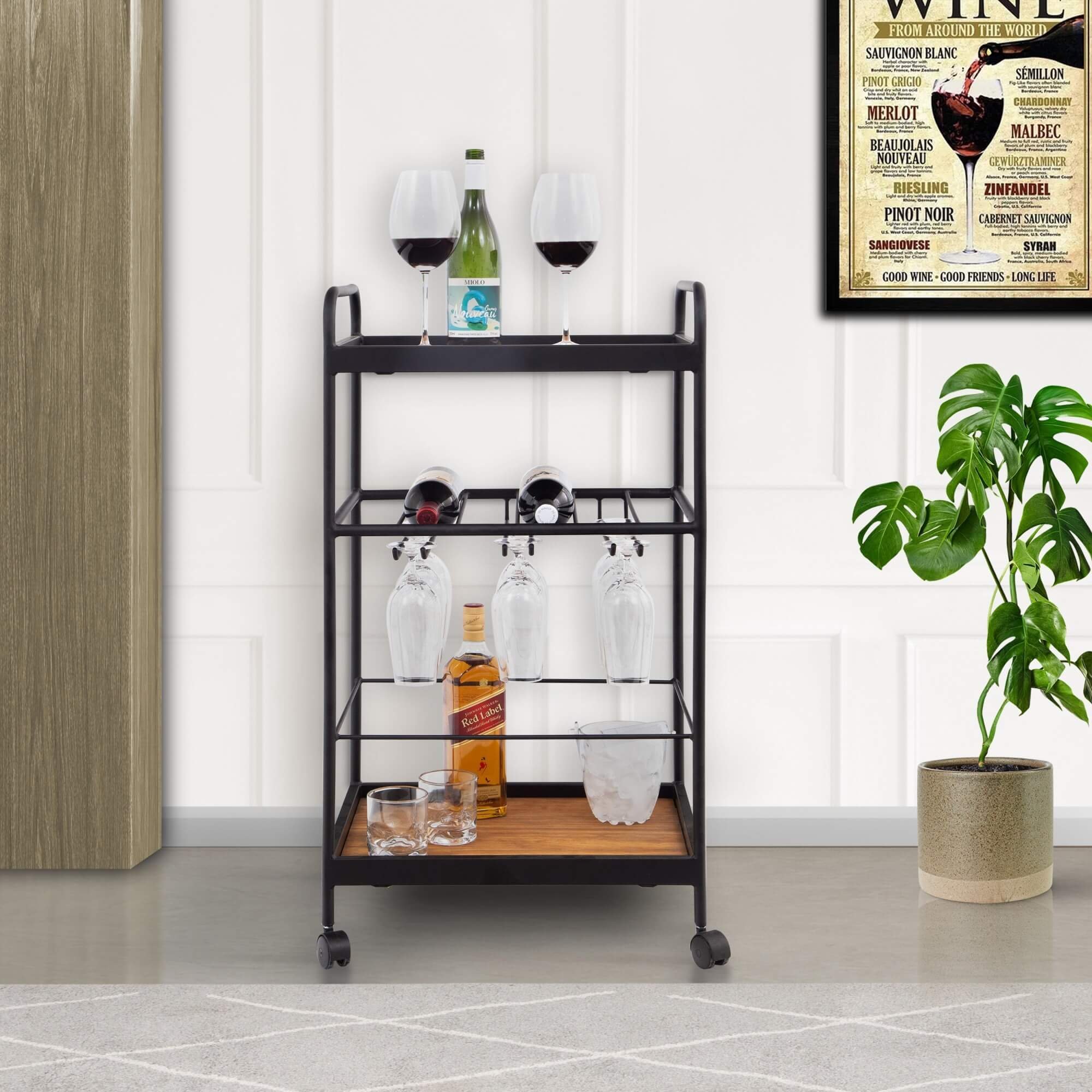 Carrinho Bar Bebidas Adega Dipi Decorativo Studio Metal Madeira ...