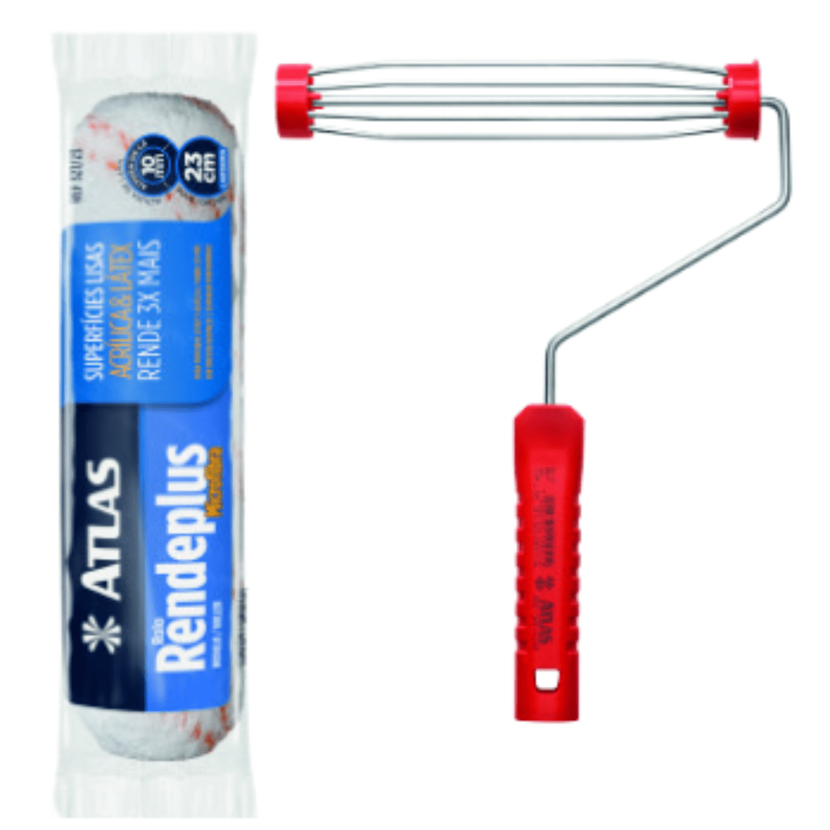 Kit Rolo de Pintura Rendeplus com Garfo Gaiola 23cm Atlas 327/23 ...