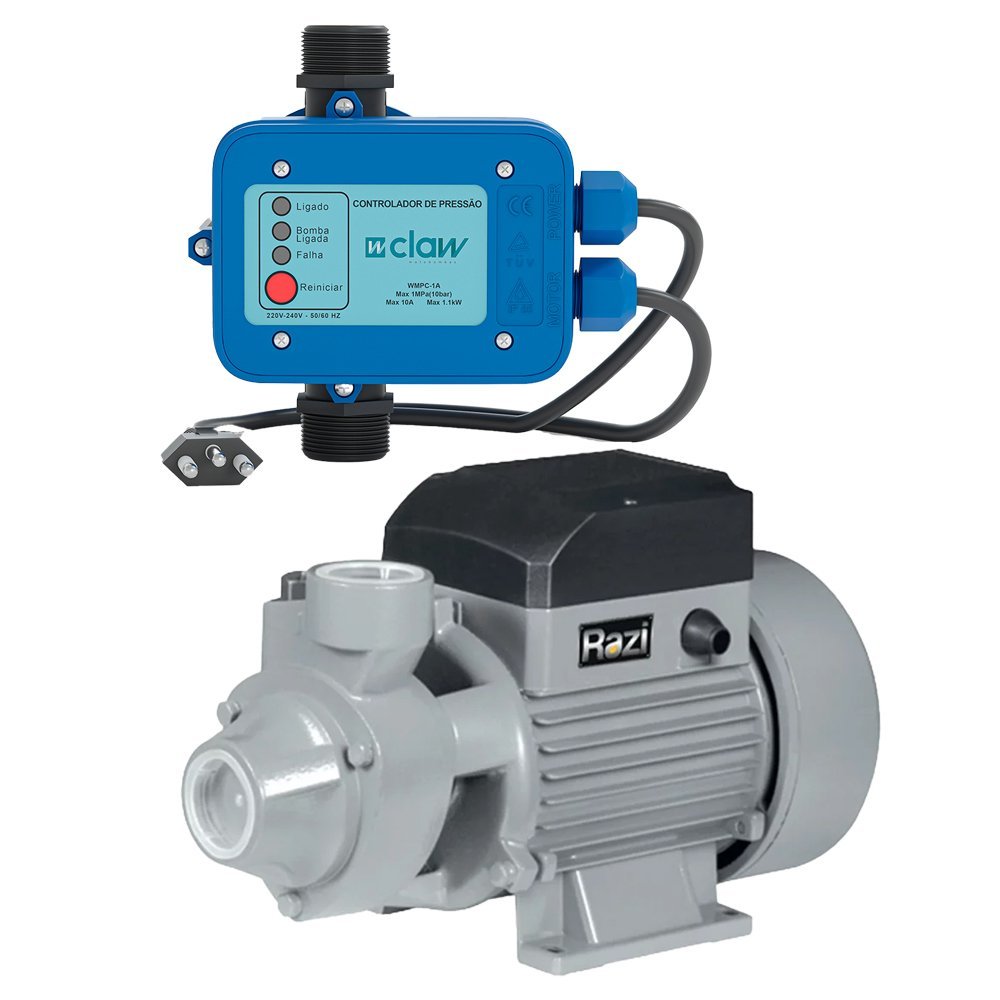 Moto Bomba Periférica 1/2cv com Controlador Pressão Wmepc-1a Claw | MadeiraMadeira