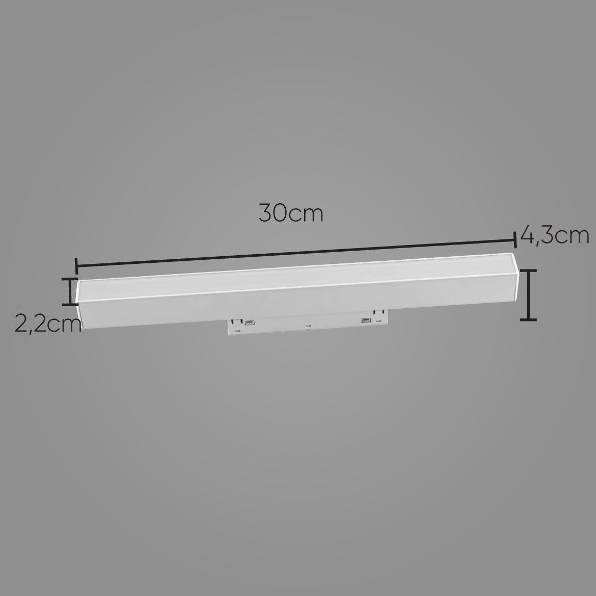 Luminária Difusa Linear 12W BR C. Sup P/ Trilho Mag. DS9956 Delis ...