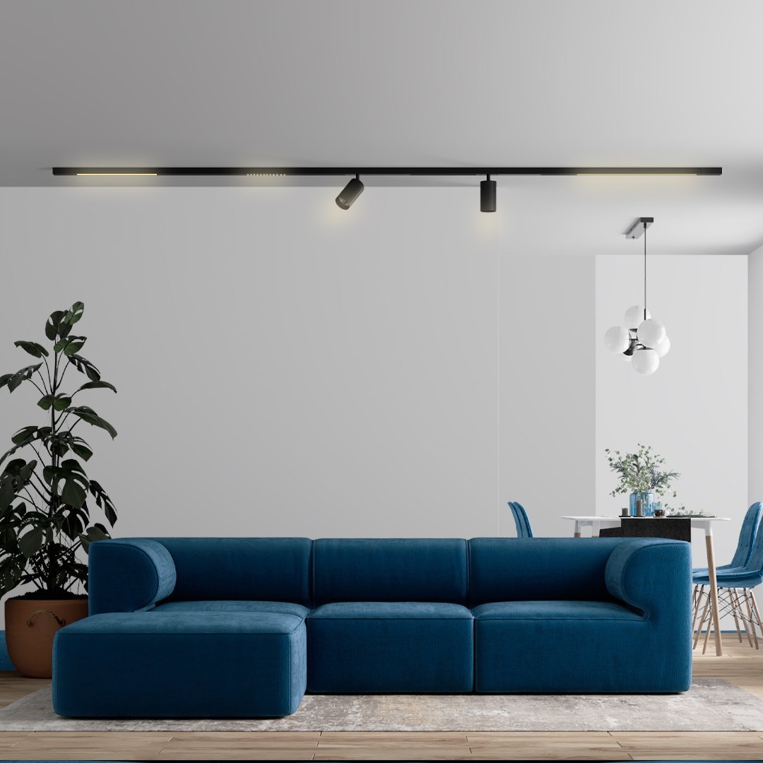 Luminária Difusa Linear 12W BR C. Sup P/ Trilho Mag. DS9956 Delis ...