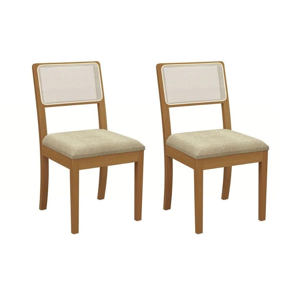 Kit 2 Cadeiras de Cozinha Alice Madeira Maciça 2cmm006ca 2un Carvalho ...