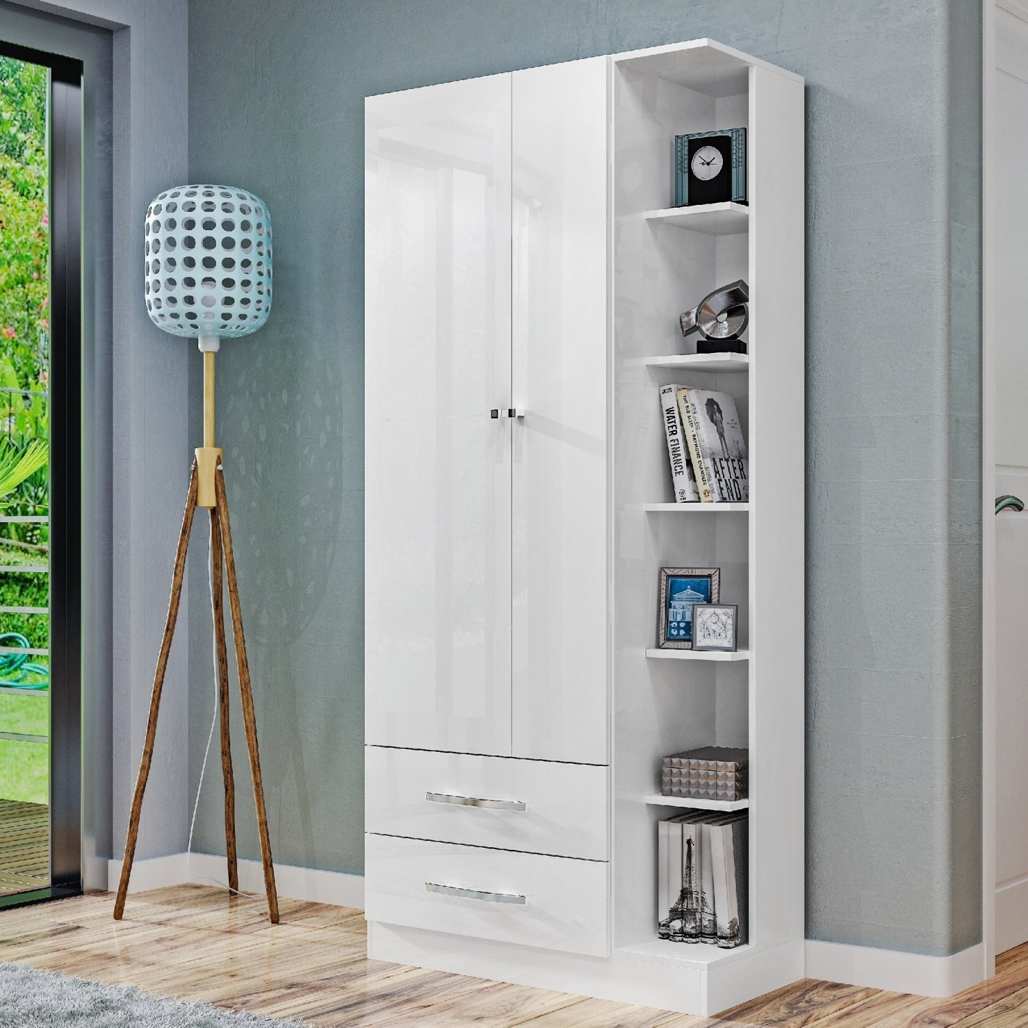 Guarda Roupa Solteiro 2 Portas 2 Gavetas Moju | MadeiraMadeira