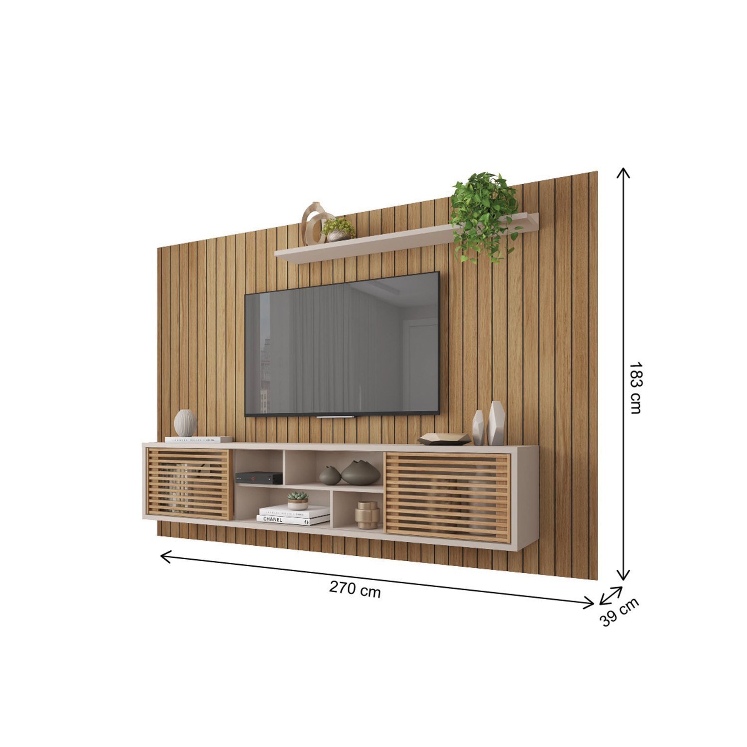 Rack com Painel para TV até 75 Polegadas 2 Portas Origem Caemmun ...