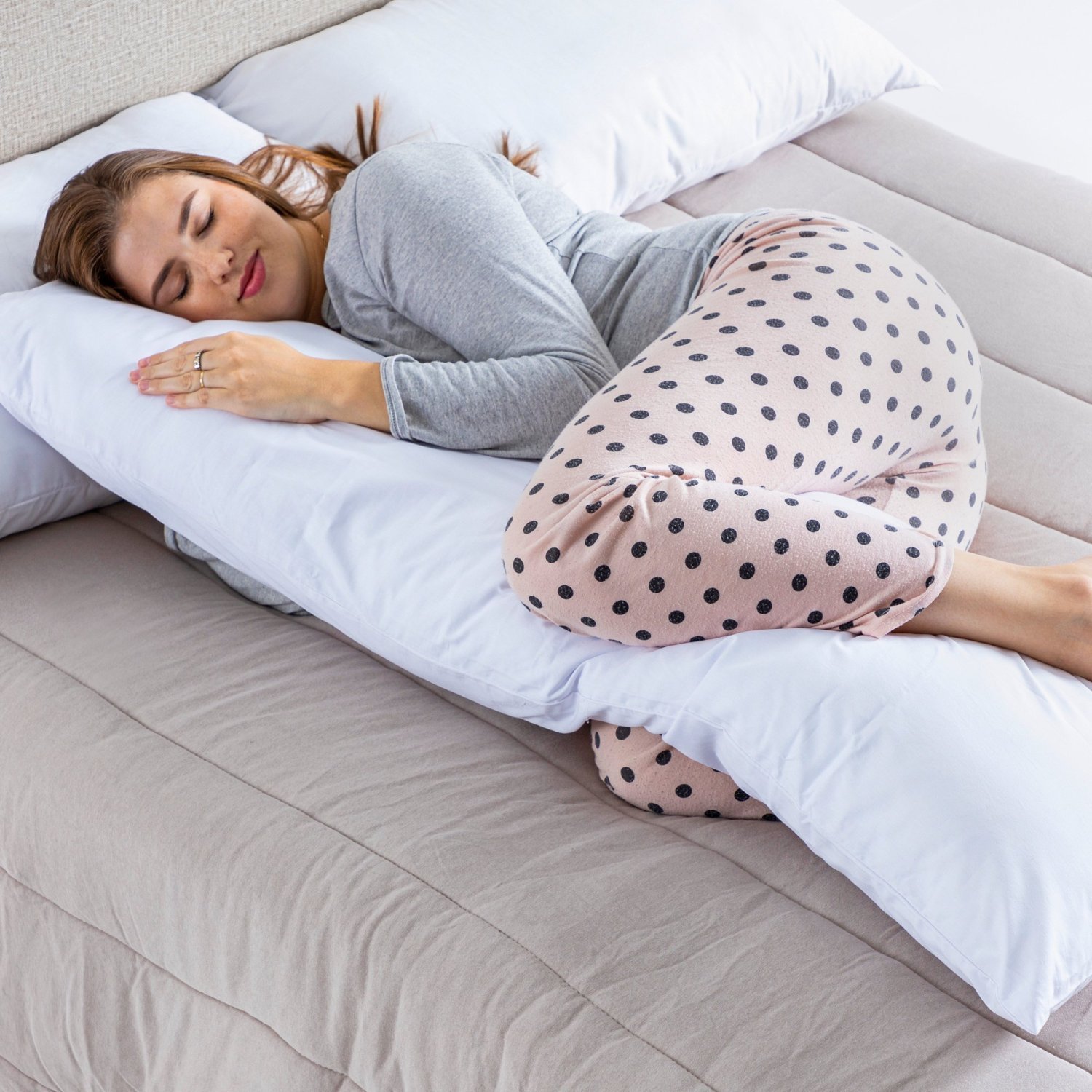 Travesseiro de Corpo Fibra 130x40x12cm | MadeiraMadeira