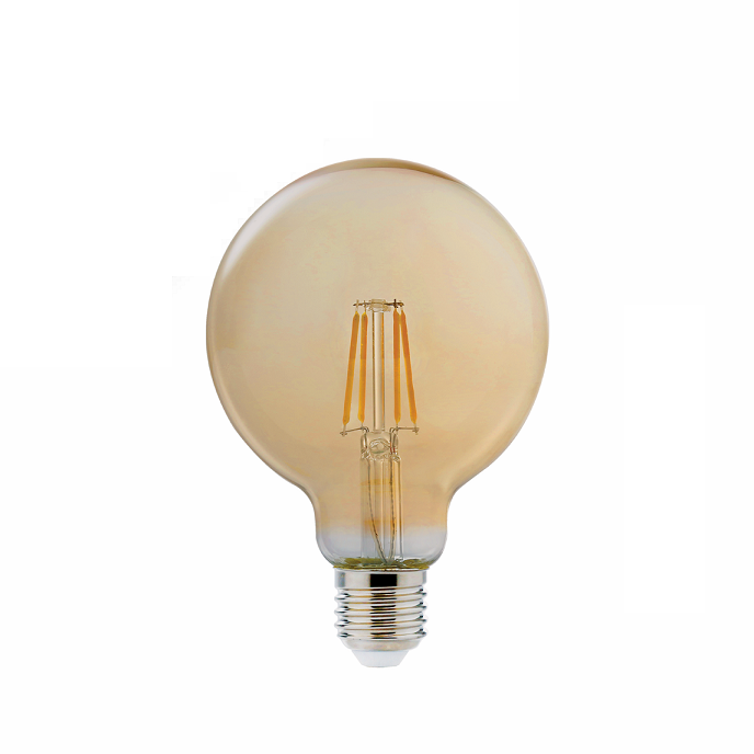 Kit 5 Lâmpada Led RETRÔ Globo G125 E27 4W AMBAR 2200K Bivolt ...