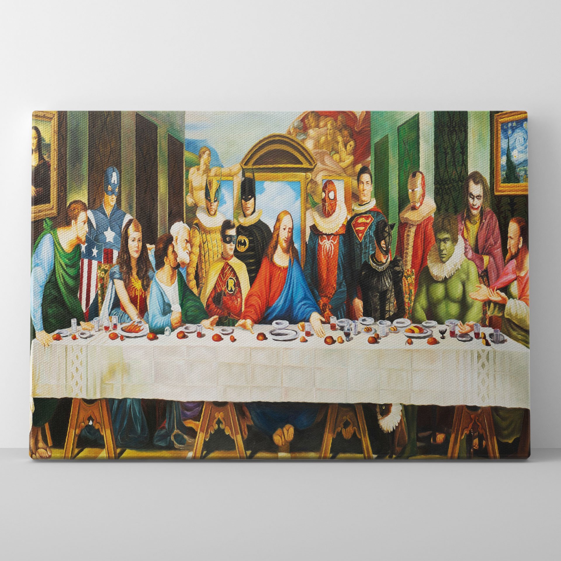 Quadro Santa Ceia Heróis - 1 Tela | MadeiraMadeira