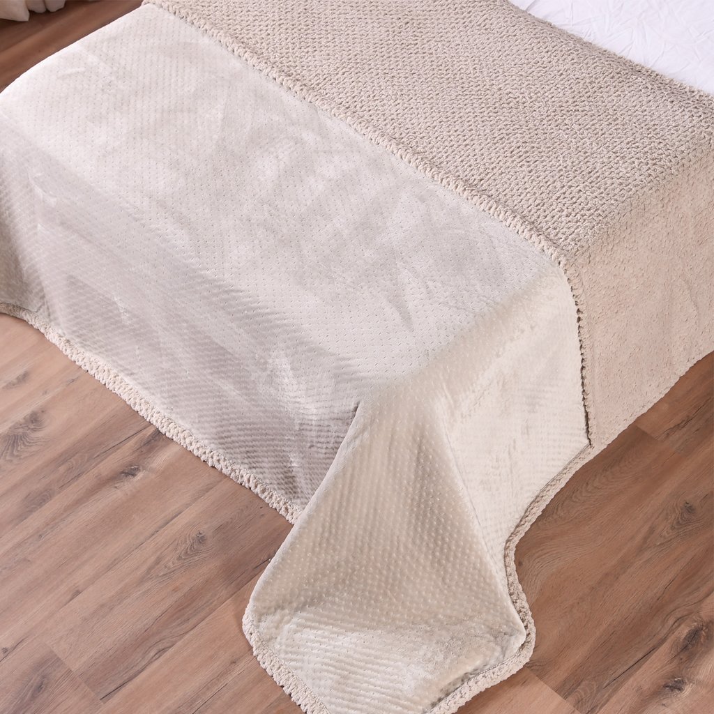 Cobertor King Sherpa Dupla Face Toque Lã de Carneiro | MadeiraMadeira