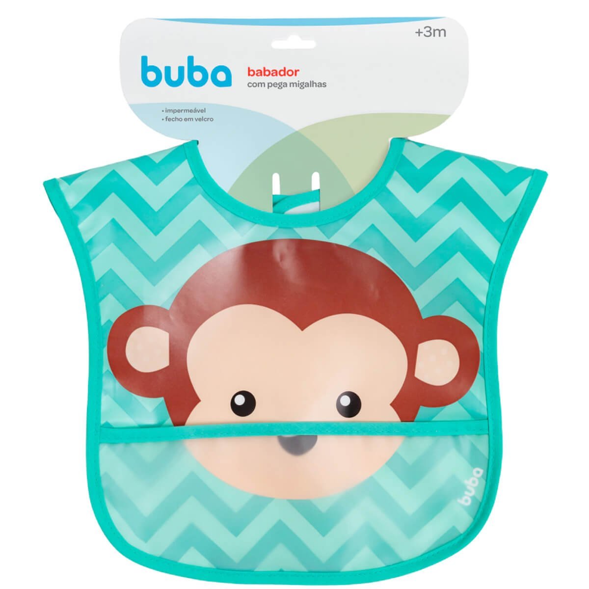 Babador Bebê Impermeável Buba com Bolso Pega-migalhas +3m Babeiro ...