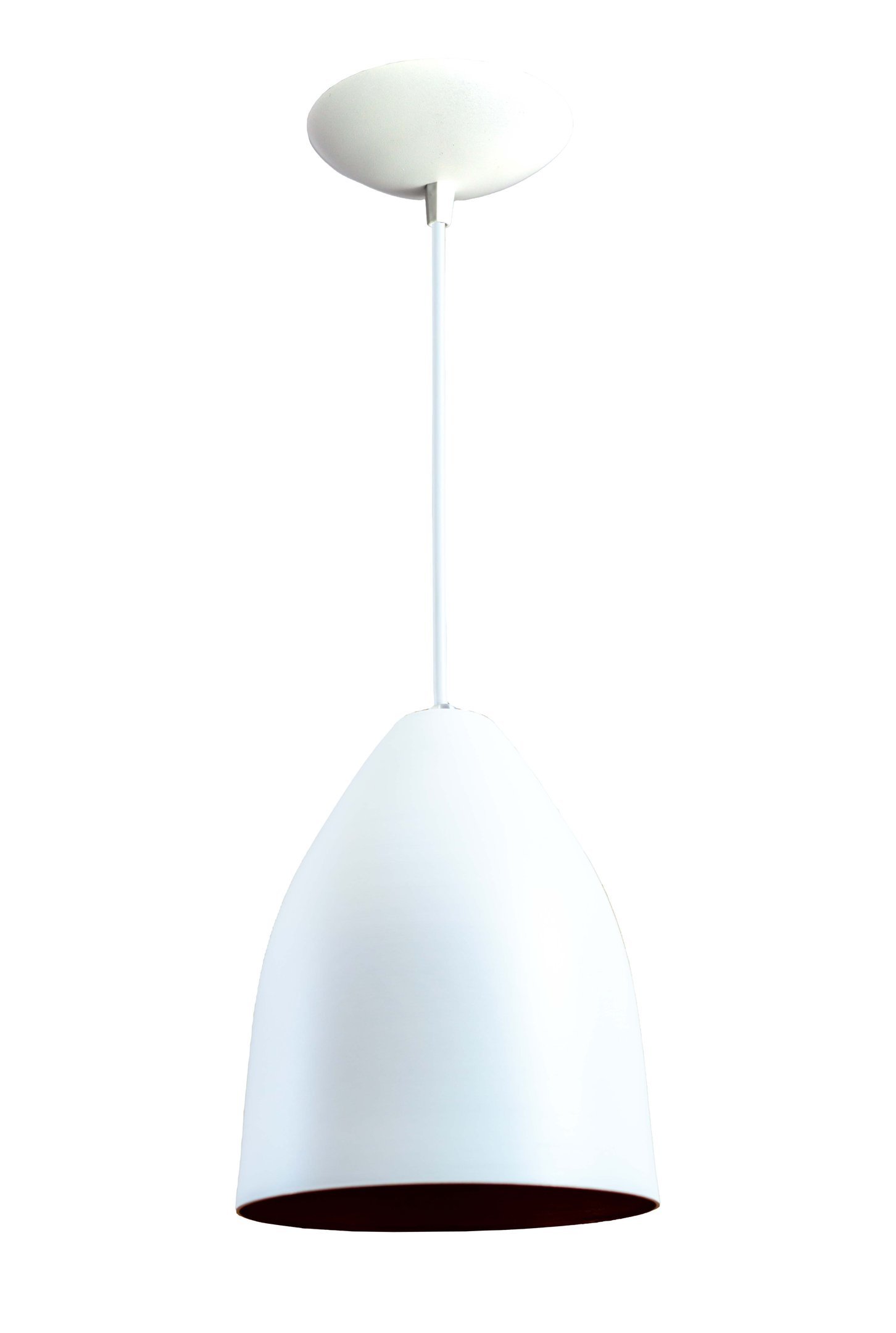 Pendente Alumínio Bala Branco c/ Cobre Duplo na Canopla Cobre ... Pendente Alumínio Bala Branco c/ Cobre Duplo na Canopla Cobre ...