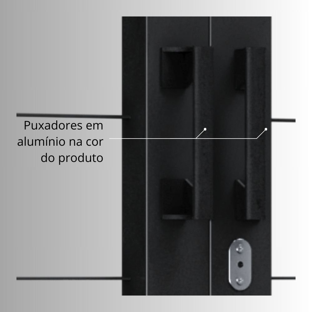 Porta de Aço de Correr com Postigo e Grade Quadrada 4 Folhas 213x200cm ...