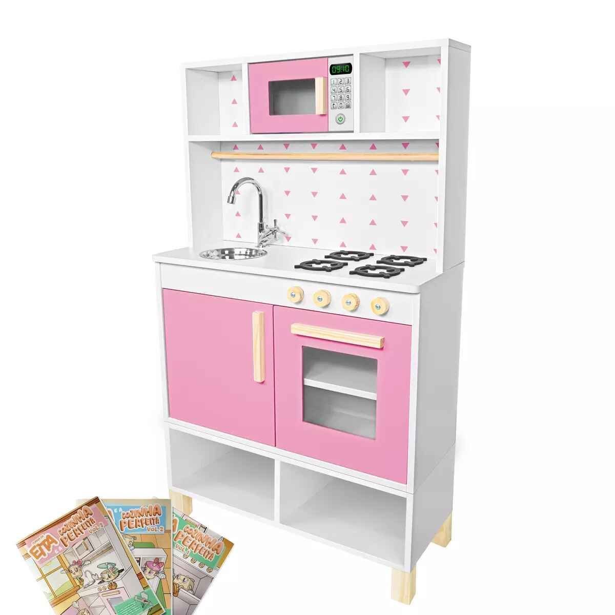 Módulo Crescer Cozinha Infantil - Rosa | MadeiraMadeira