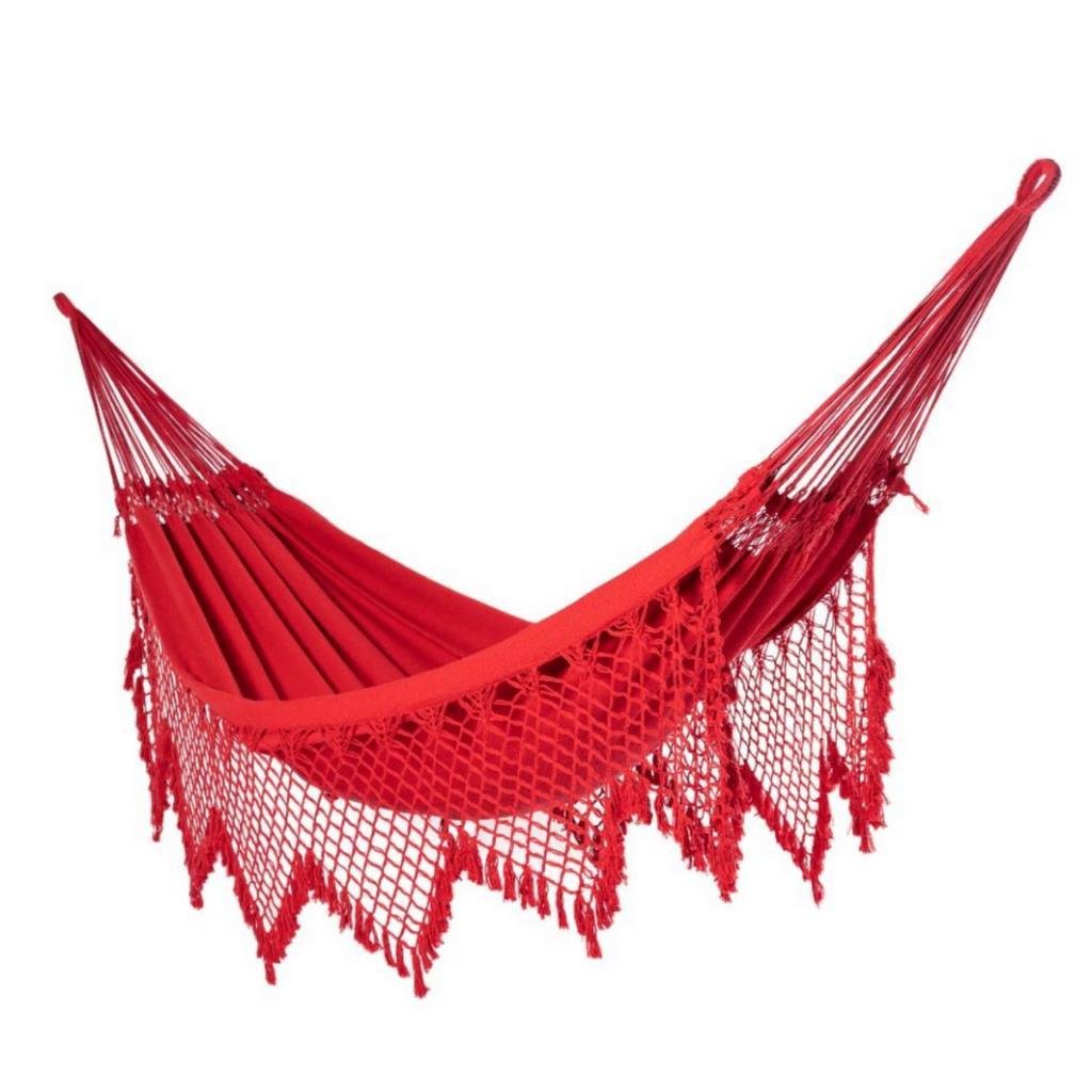 Rede De Descanso Casal Dormir Luxo Reforçada Vermelha | MadeiraMadeira