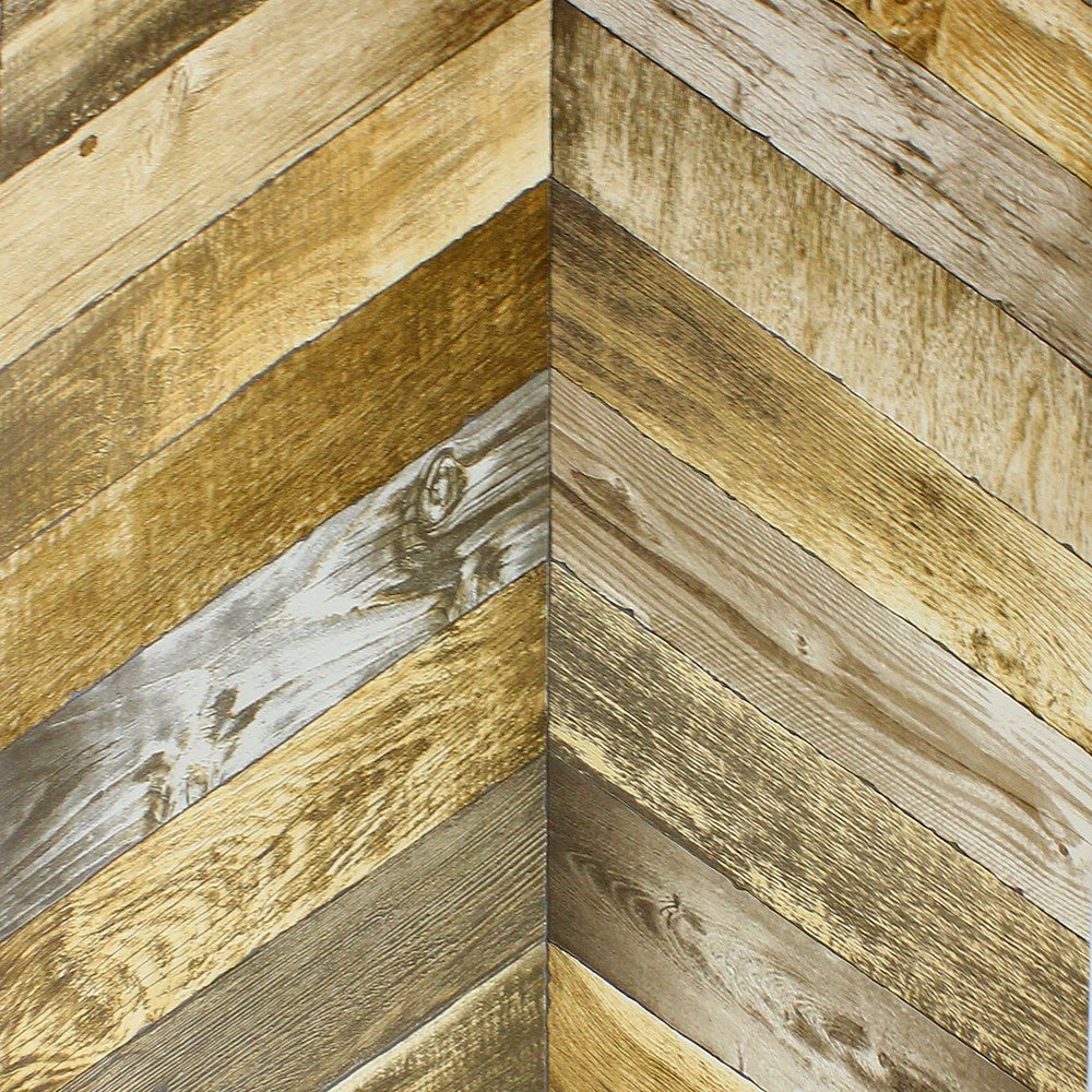 Papel Parede Importado 3172 Madeira Chevron Marrom Lavável | MadeiraMadeira