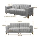 Sofá Living 4 Lugares 200cm X 83cm Oslo Cinza | MadeiraMadeira