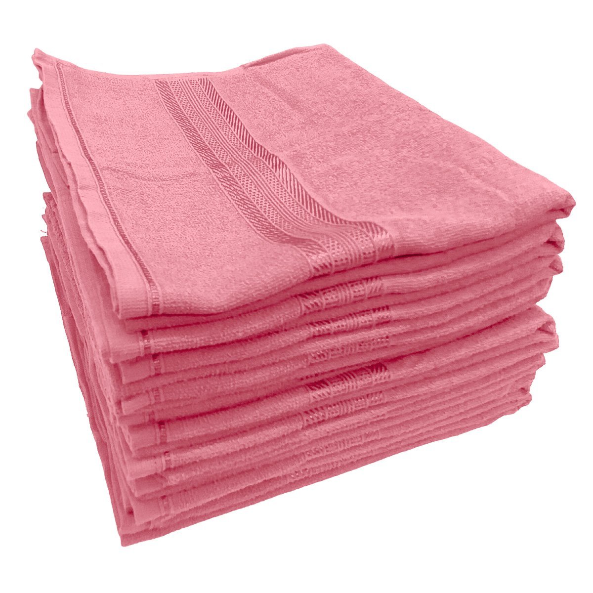 Kit 10 Toalhas de Banho 100% Algodão 1,20mx0,65m Milão Rosa ...