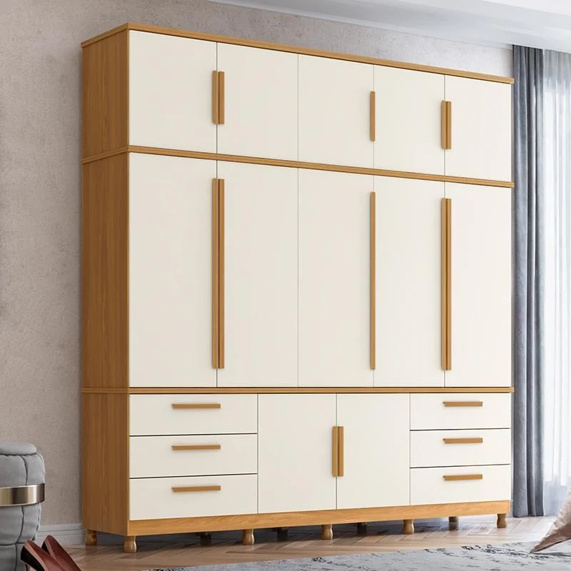 Guarda Roupa Casal Titan com 12 Portas e 6 Gavetas Carvalho Grife/Off ...