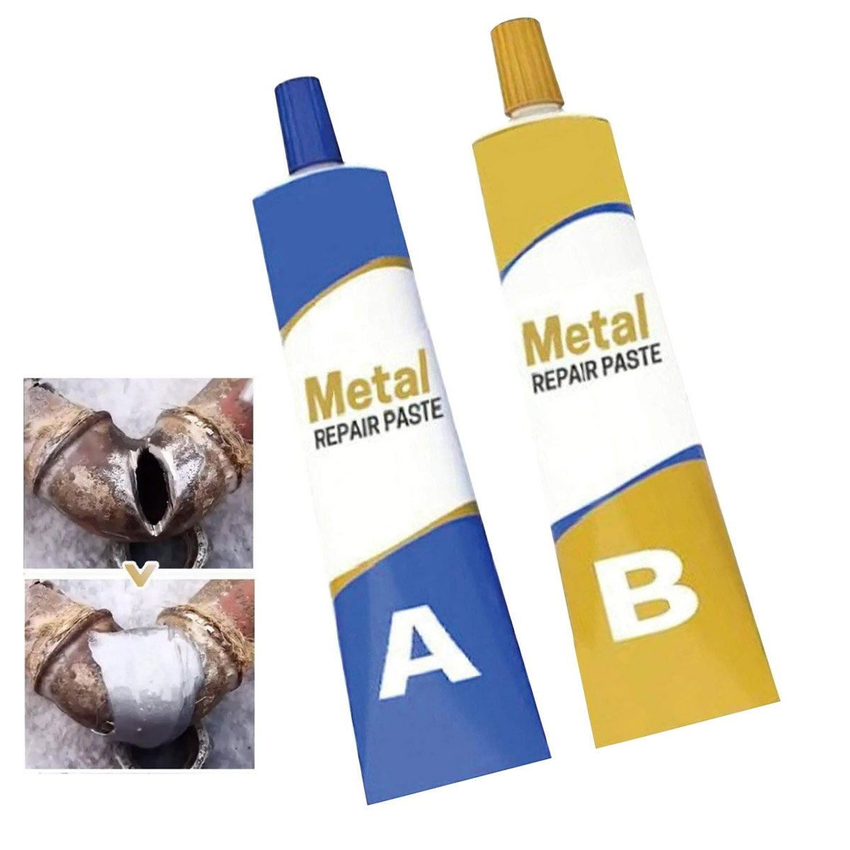 Super Cola Epoxi Metal Aço Aluminio Vazamento Reparo Rachadura ...