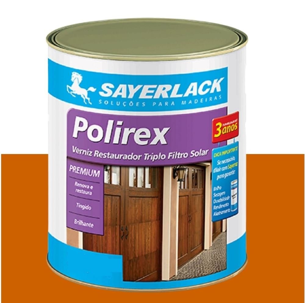 Polirex Verniz Restaurador Triplo Filtro Solar 900ml - Mogno ...