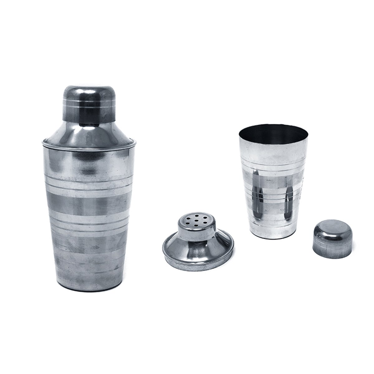 Coqueteleira 250ml em Aço Inox com Copo + Tampa + Coador | MadeiraMadeira
