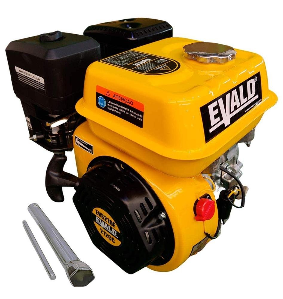 Motor à Gasolina 7 HP 4 Tempos Multiuso Partida Manual EVS210F EVALD ...