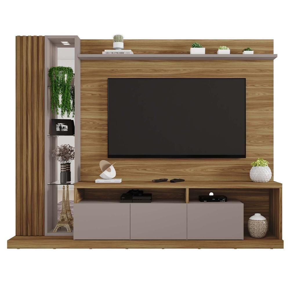 Painel Home Theater Para Tv 75 Polegadas Splendido Caemmun | MadeiraMadeira