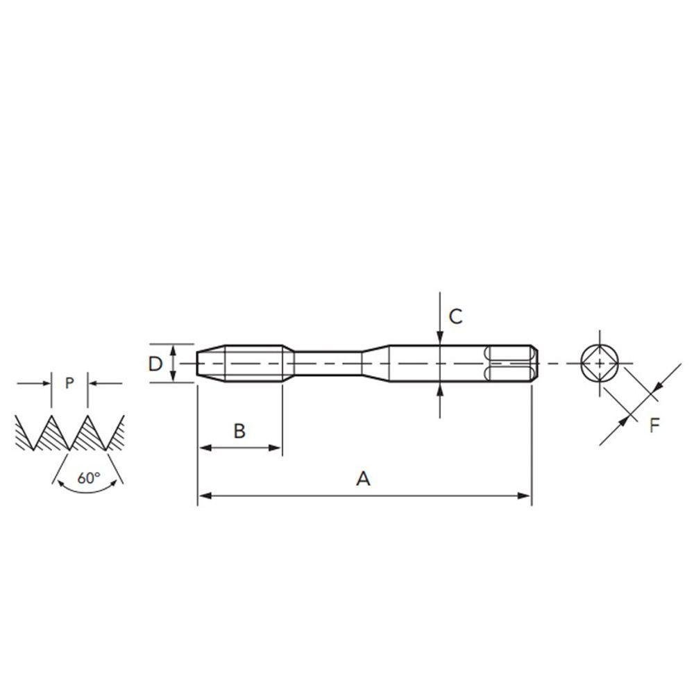 Jogo de Macho Manual Hss - Unc 3-4 X 10 - 010-b - Iso 529 Perfil ...