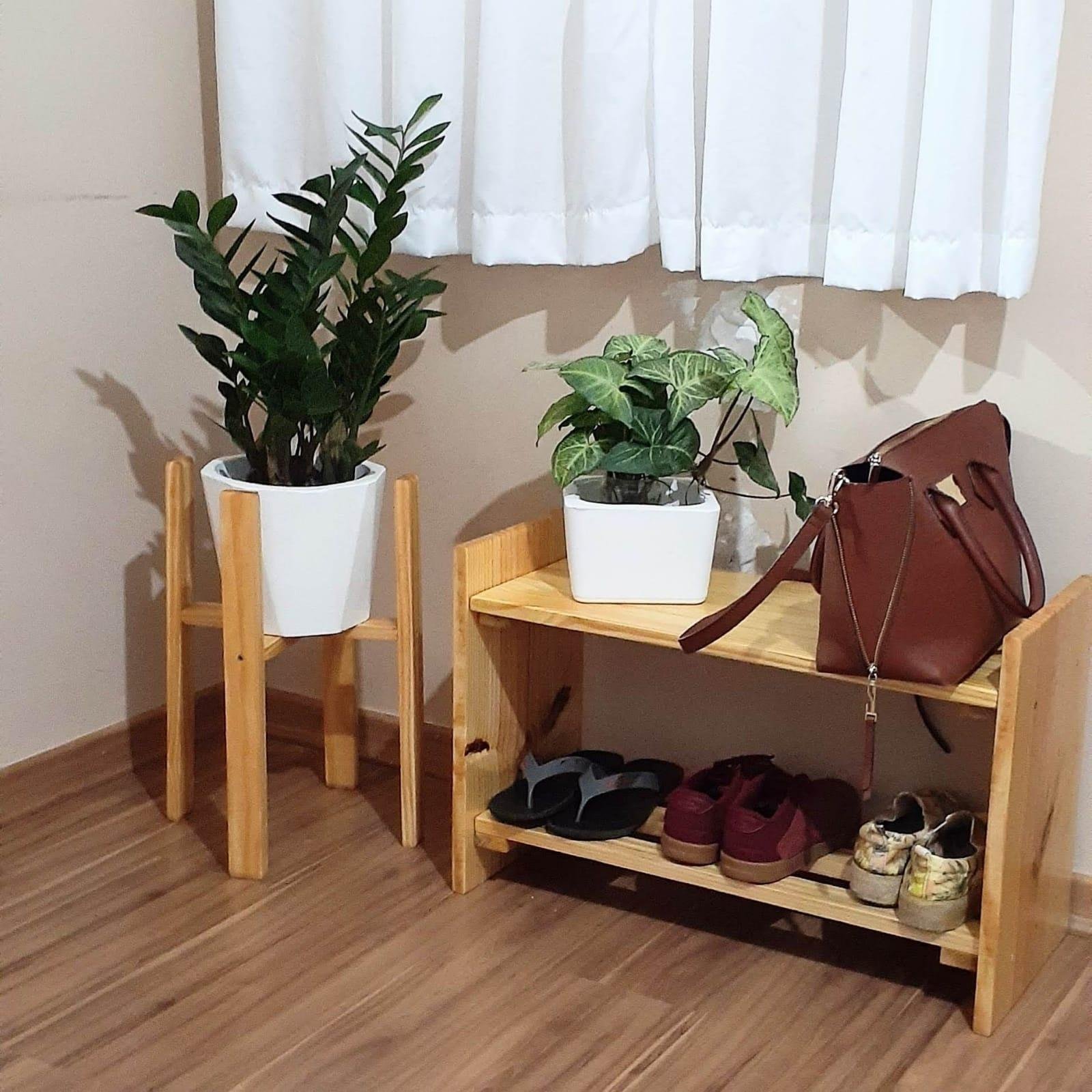 Sapateira De Madeira Pinus | MadeiraMadeira