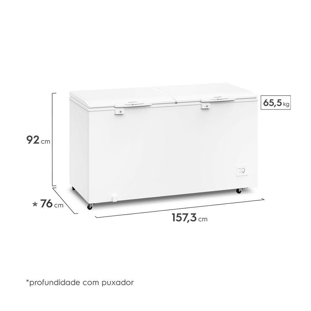 Freezer Horizontal 513 Litros H550 Electrolux Branco 110v | MadeiraMadeira