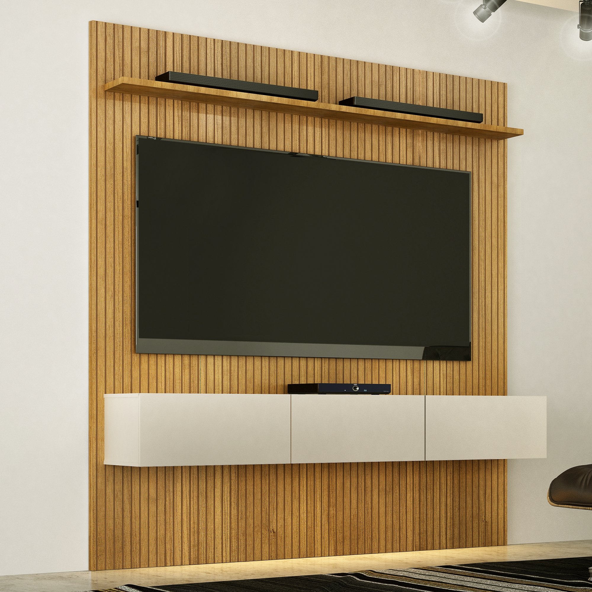 Estante Home Suspenso Frisado Para TV até 70 Polegadas Curitiba ...