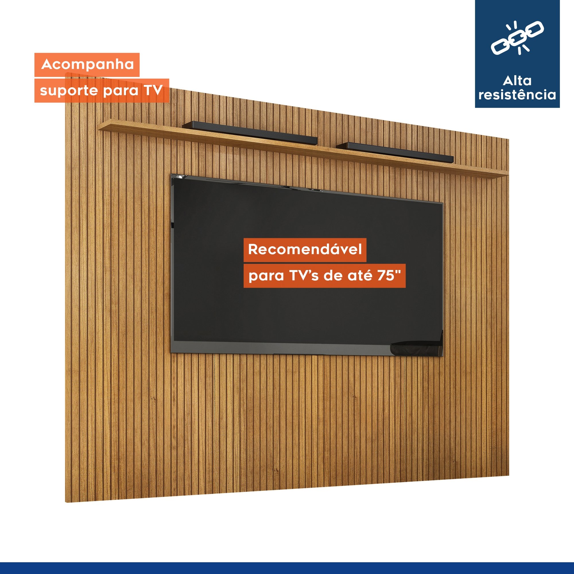 Estante Home Suspenso Frisado para TV até 75 Polegadas Curitiba ...