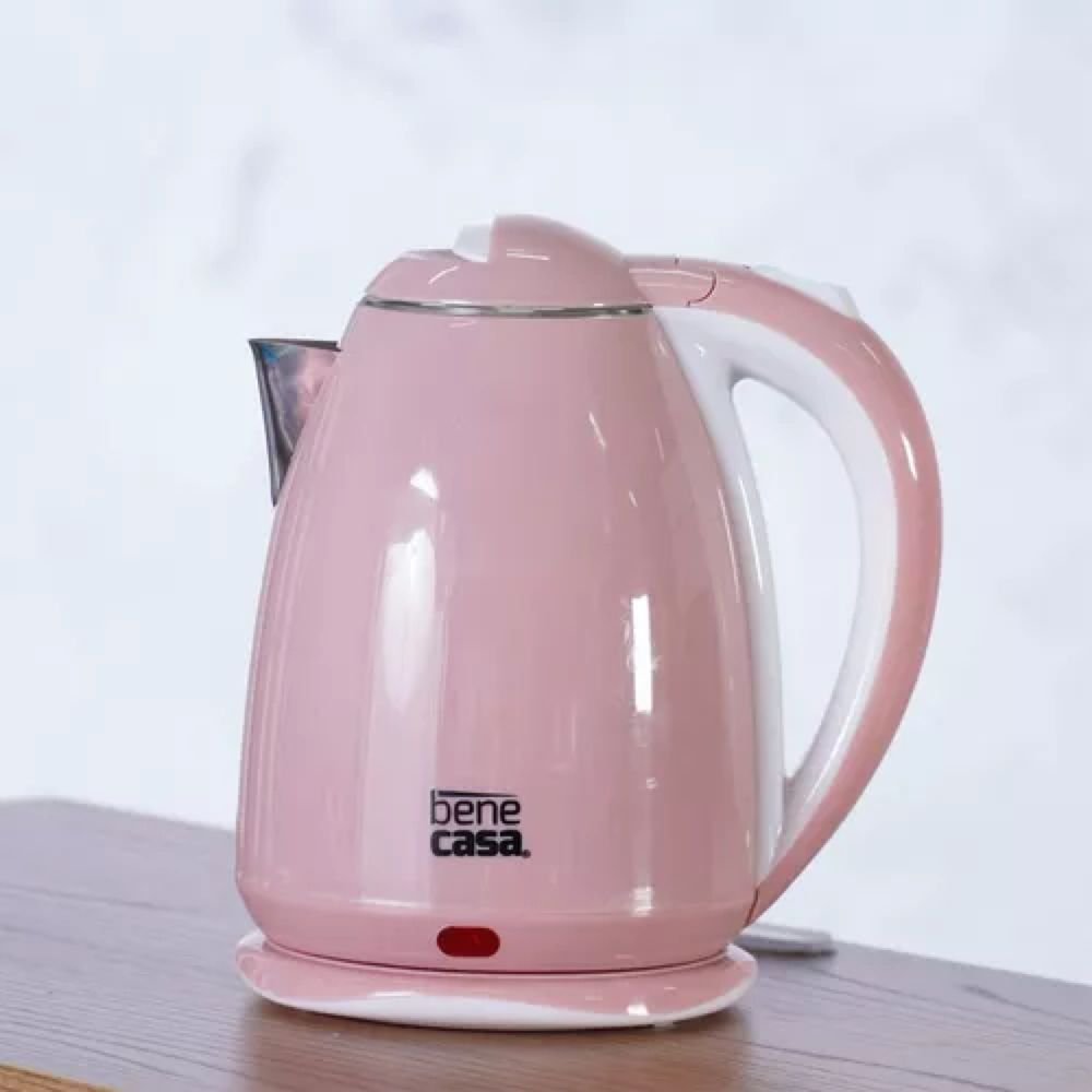 Chaleira Eletrica Inox 1.8l 127v Rosa - Bene Casa | MadeiraMadeira