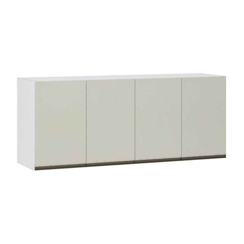Maleiro Ponte Aérea 4 Portas 165cm Branco C/Kashmir | MadeiraMadeira