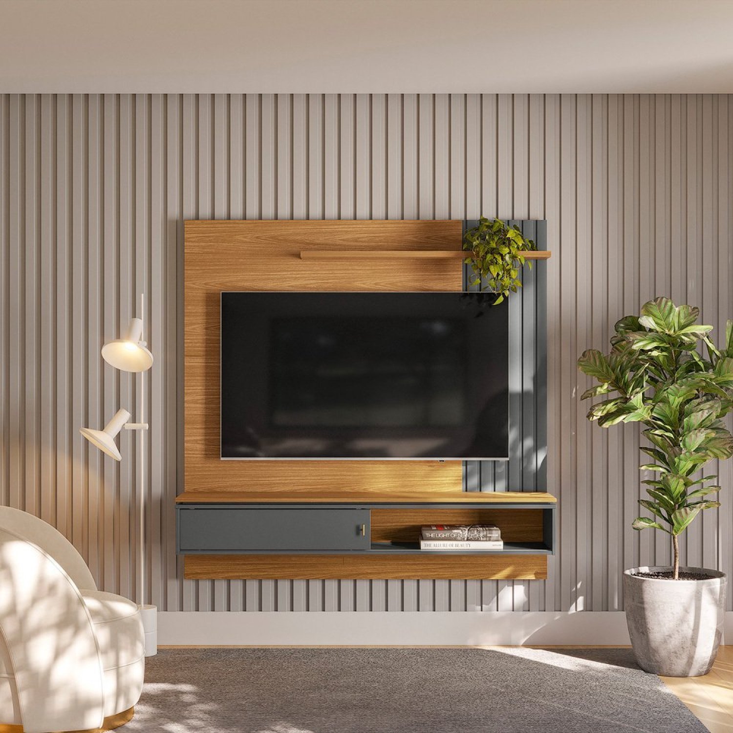 Painel para TV até 65 Polegadas 1 Porta Sevilha Linea Brasil ...