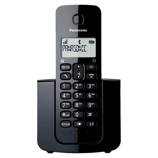 Telefone Panasonic KX-TGB113LAB com 3 Bases / Bina / Bivolt - Preto | MadeiraMadeira