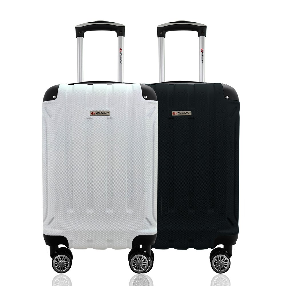 Kit Duas Malas de Bordo Pp Rígidas 360º - Gladiador A5mb Cor:preto e ...