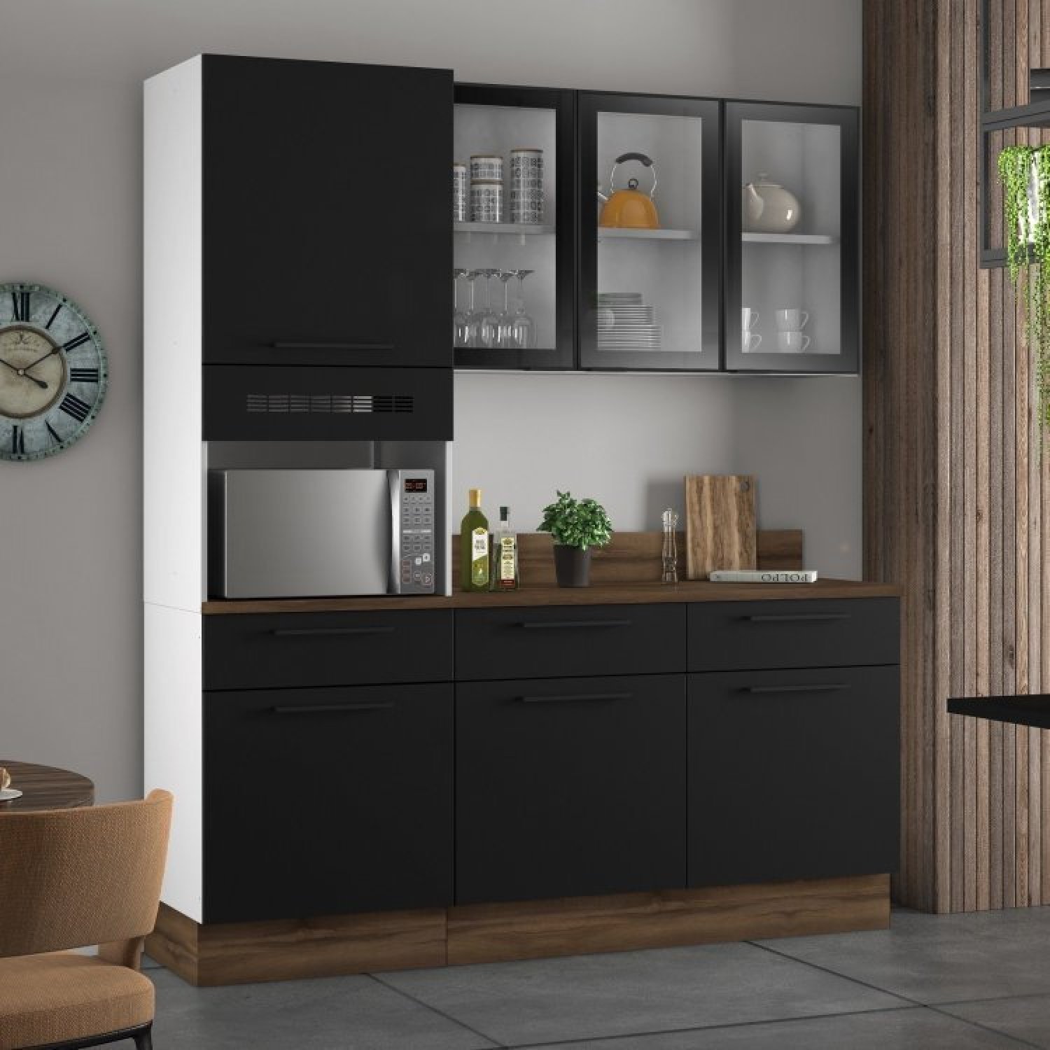 Cozinha Completa 3 Peças 7 Portas 3 Gavetas Exclusive Itatiaia ...