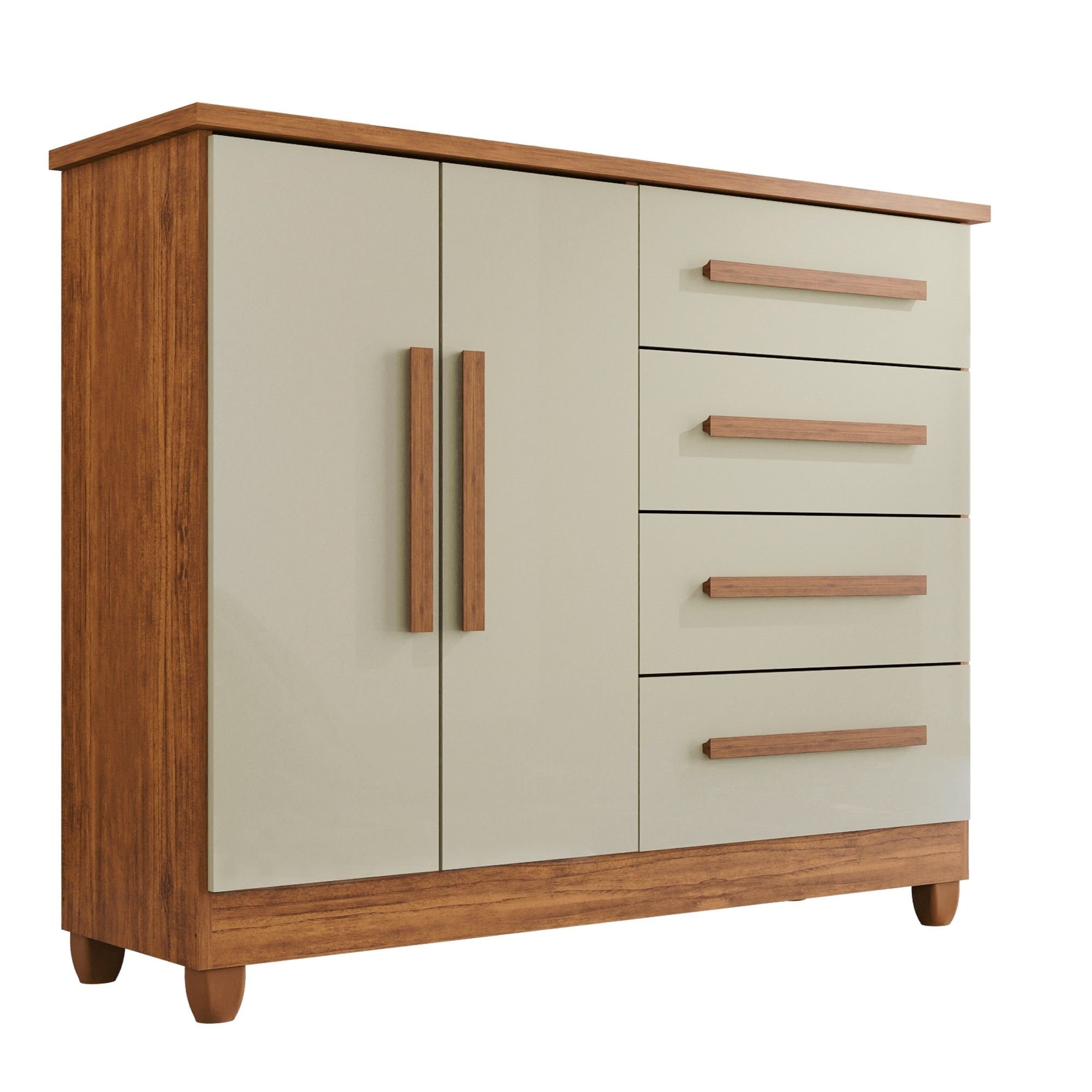 Comoda 2 Portas 4 Gavetas Com Sapateira Dubai Plus | MadeiraMadeira